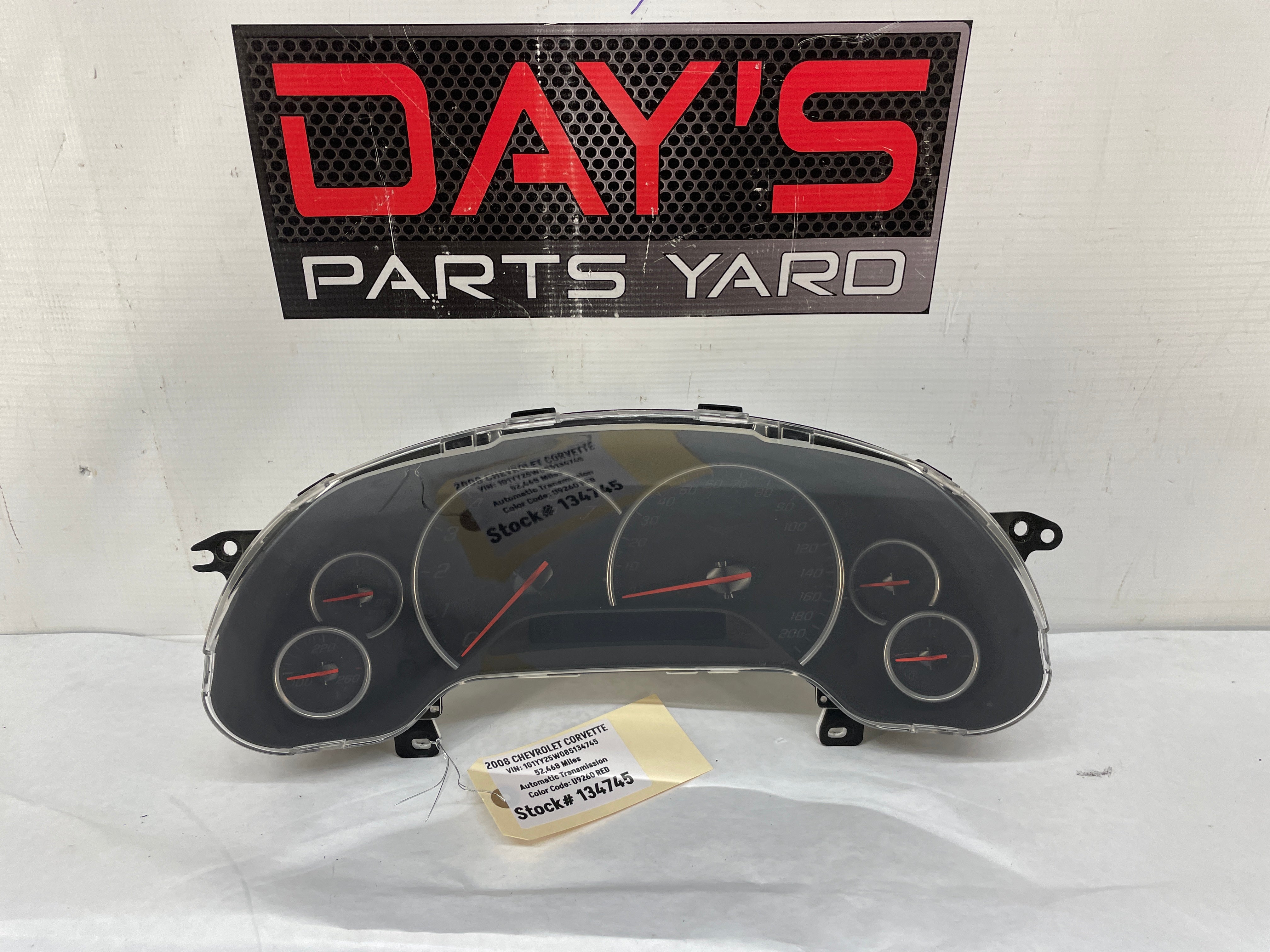 2008 Chevy C6 Corvette Instrument Speedometer Gauge Cluster OEM