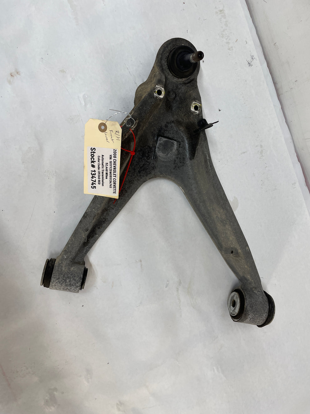 2008 Chevy C6 Corvette RH Passenger Front Suspension Lower Control Arm